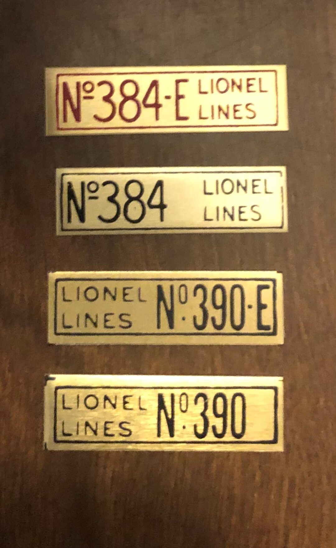 Lionel 390 Loco Cab Side Plates Brass | JLM Trains